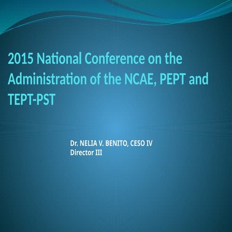1-2015-NCAE-Overview.pptx.ppt........... | PPT