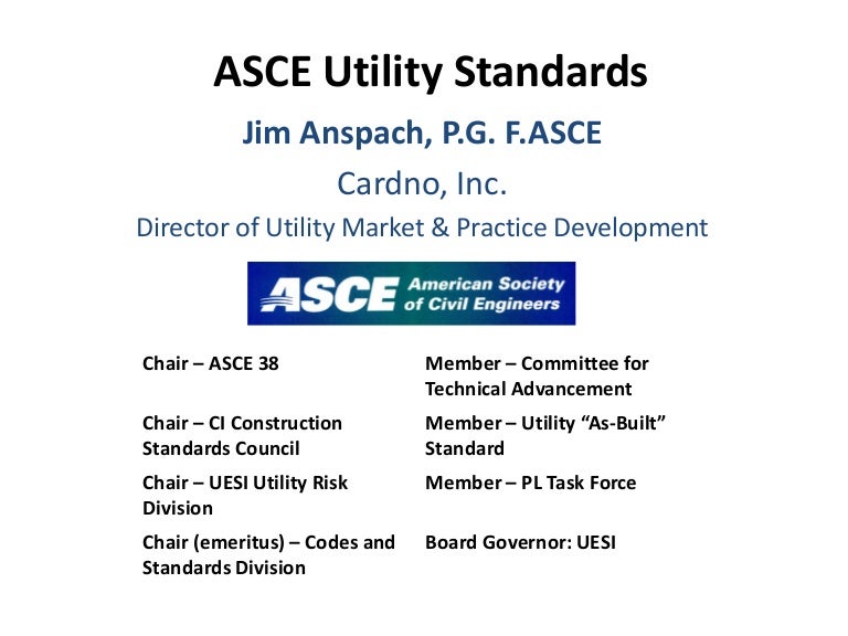 ASCE Utility Standards