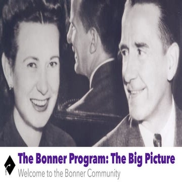 2018 Bonner Program Vision and History | PDF