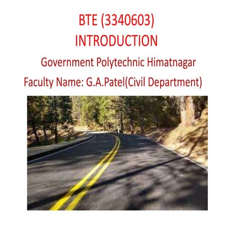 Introduction of basic transportation engineering | PPTX
