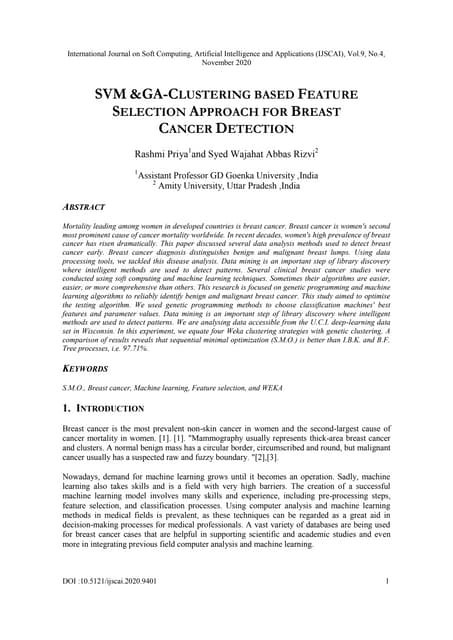 Machine Learning Based Approaches For Cancer Classification Using Gene Expression Data Pdf