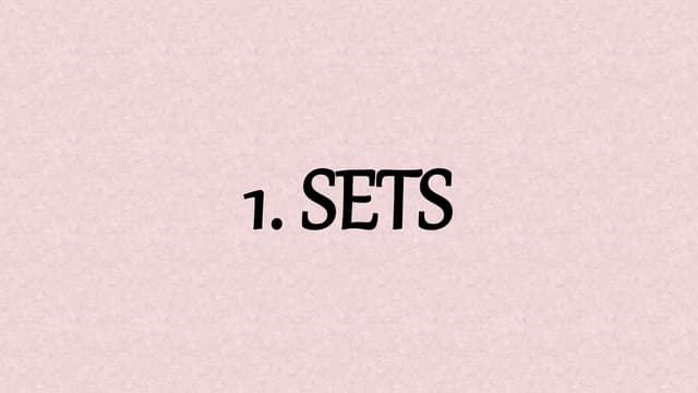 Introduction to Sets | PPSX