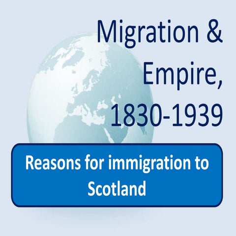 Migration and Empire - reasons for immigration to scotland | PPTX
