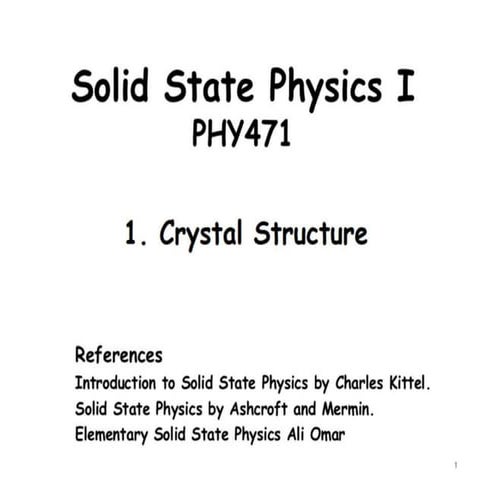 Crystal Structure | PPT