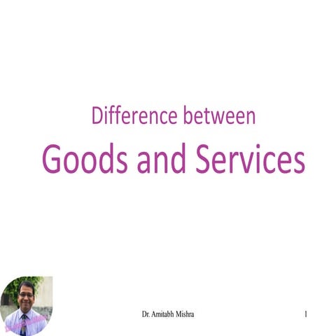Difference between Goods and Services | PDF