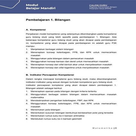 1. teori bilangan pb1 | PDF