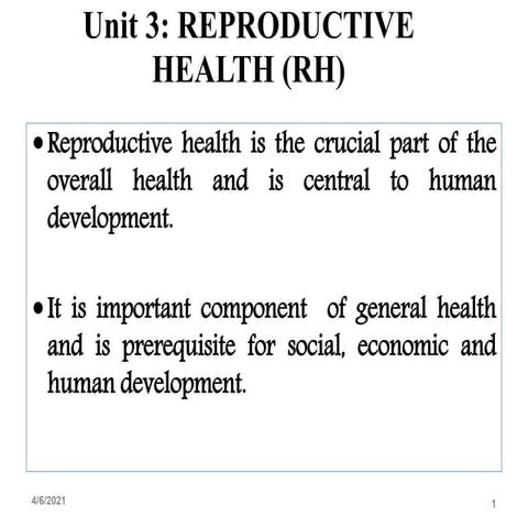 1.Reproductive health | PPT