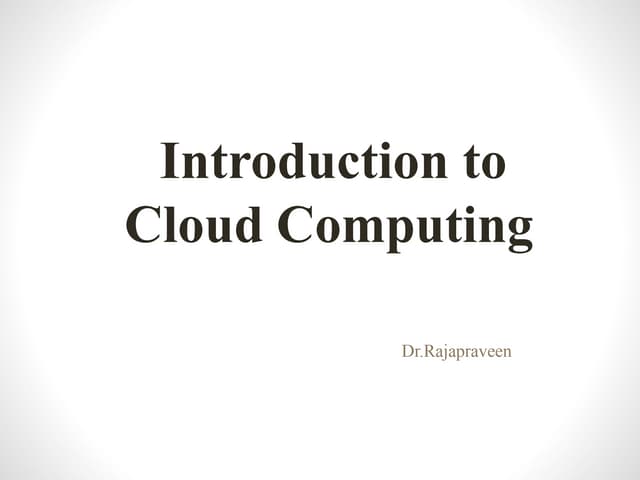 Cloud computing ppt | PPT