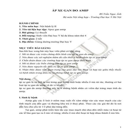 ÁP XE GAN DO AMIP | PDF