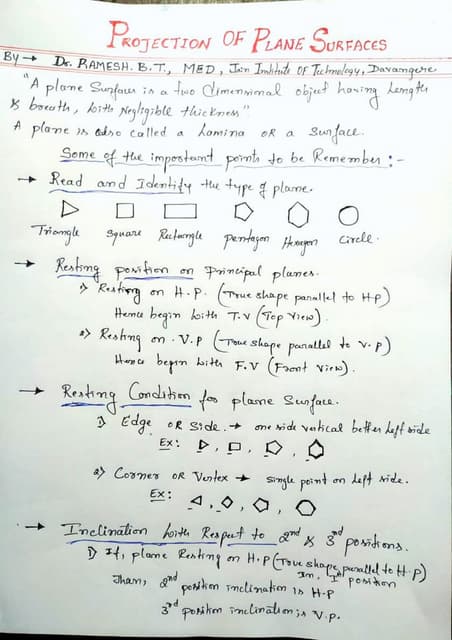 Engineering Graphics Projection Of Points And Lines Ppt