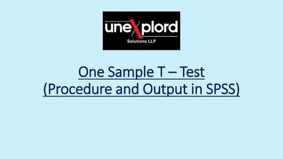Paired Sample T Test Procedure And Output Ppt