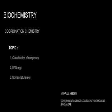 Coordination Chemistry | PPTX