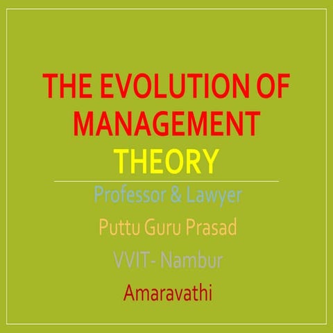 1.frederick taylor, Scientific Principles of Management, Evolution of ...