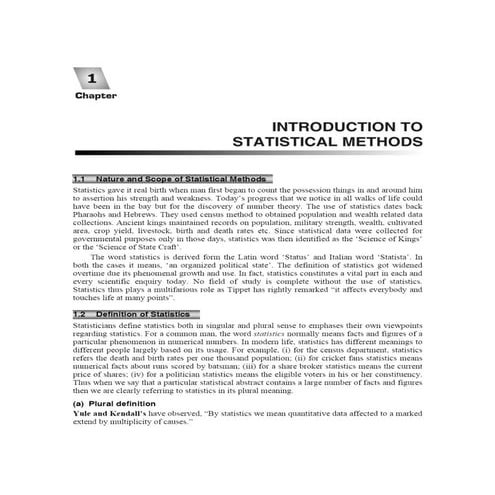 1.1 nature and scope of statistical methods | PDF