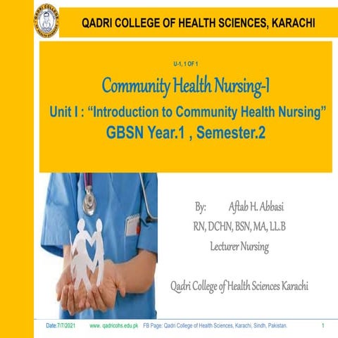 “introduction to community health nursing” | PPTX