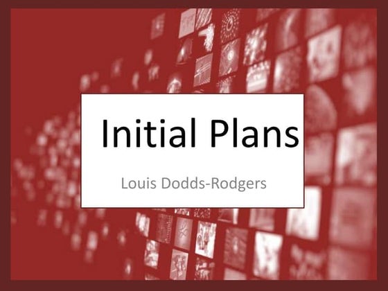 1. initial plans(4) | PPT