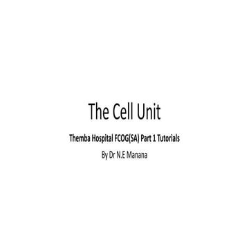 1. the cell unit | PPT