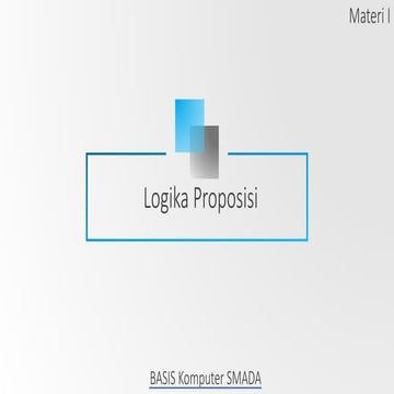 1. logika proposisi | PPTX