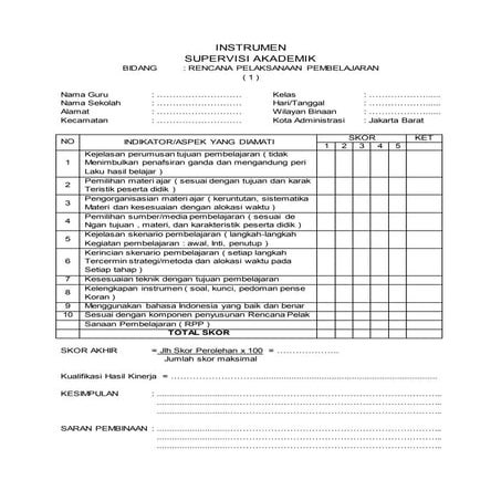 INSTRUMEN SUPERVISI AKADEMIK KURMER ( Berdiferensiasi ).docx