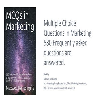 Introduction To Marketing Multiple Choice Questions And Answers Ppt
