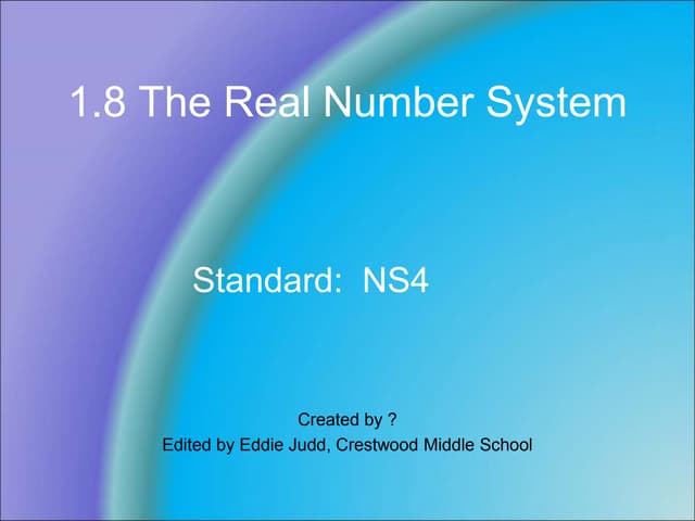 Ppt on real numbers | PPTX