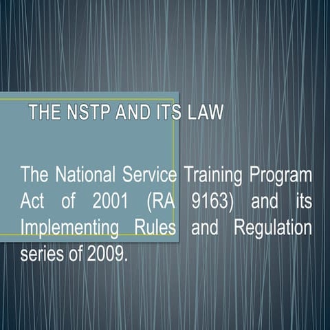 RA 9163 - NSTP Act | PPT