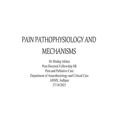 1.pain pathophysiology and mechanisms | PPTX