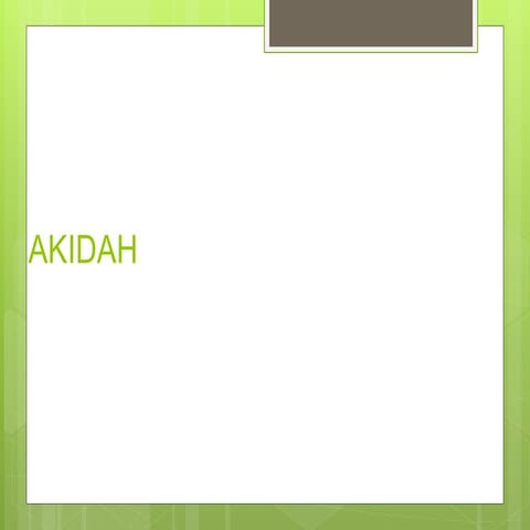 Pengertian akidah | PPT