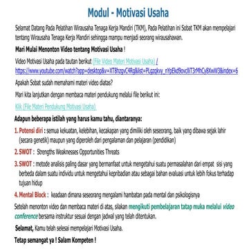 1. modul motivasi usaha tkm | PPT