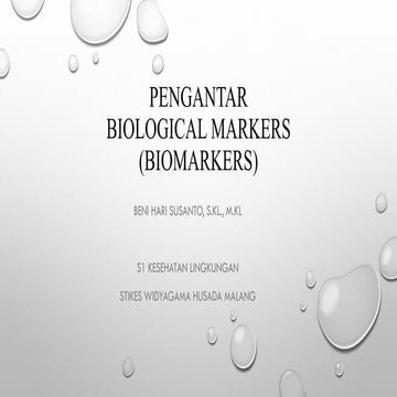 1. pengantar biological markers | PDF