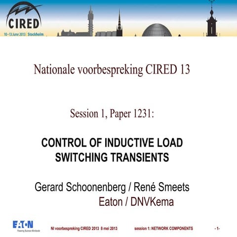 1 2 1231 Control Of Inductive Load Switching Transients Ppt