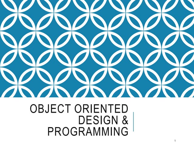 Oodp Unit 1 Oops Classes And Objects Ppt 7934