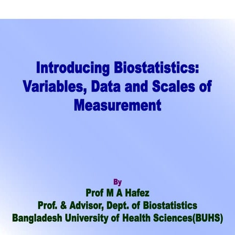 Variables (Statistics ) | PPT