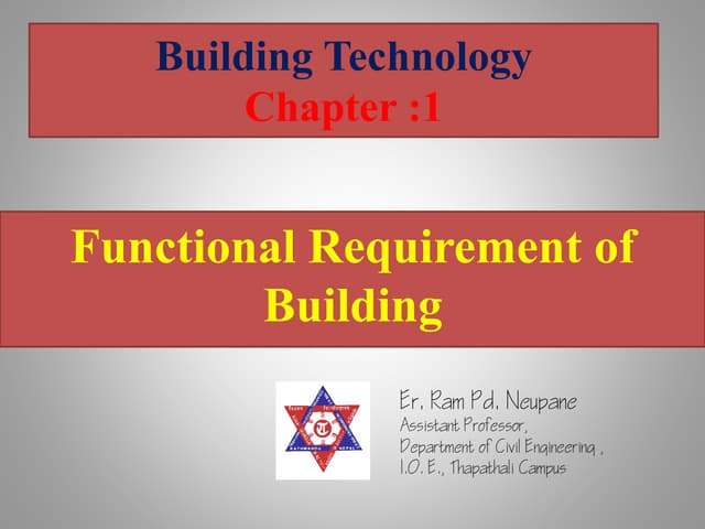 Basic requirements of building as a whole | PDF