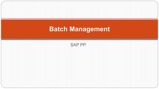 Sd configuration steps for automatic batch determination in delivery | PDF | Operating Systems ...
