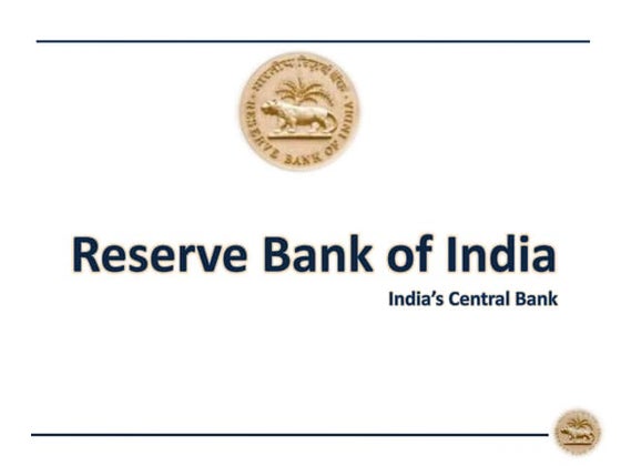 RBI and its role presentation | PPTX