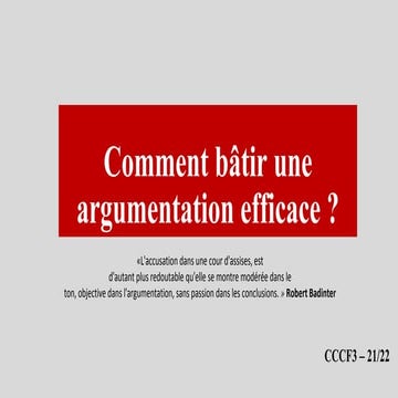 Le texte argumentatif | PPTX