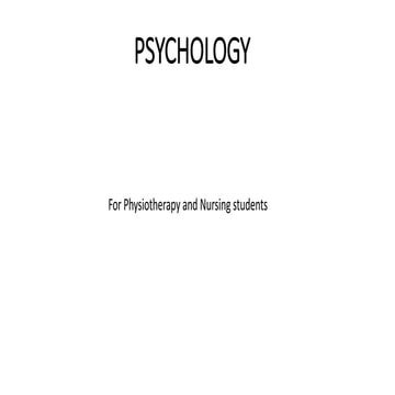 Psych 101 - Introduction to Psychology - Lecture 1 | PPTX