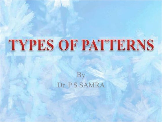 TYPES OF PATTERN AND ITS APPLICATION | PPTX | Woodworking | Arts and Crafts