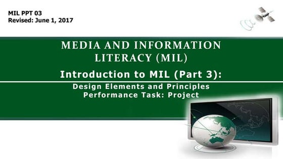 Media and Information Literacy (MIL)- Visual Information and Media (Part 3) | PPTX | Desktop ...