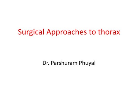 Thoracotomy | PPT