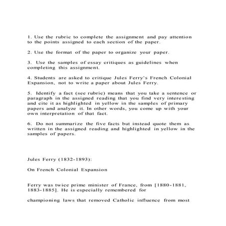 1. Use the rubric to complete the assignment and pay attention t | DOCX ...