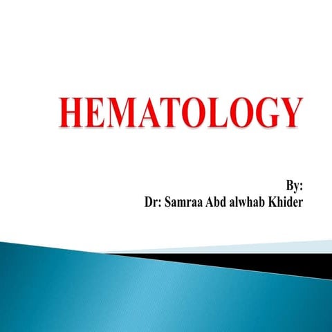 1. HEMATOLOGY (1) | PPTX