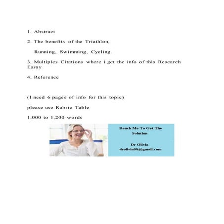 1. Abstract 2. The benefits of the Triathlon, Running, | DOCX