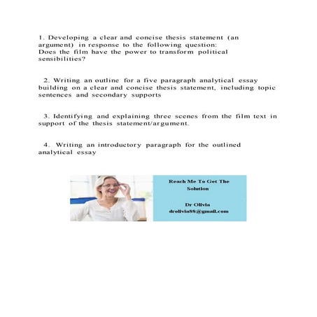 1. Developing a clear and concise thesis statement (an argument) in | DOCX