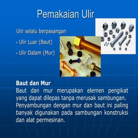 Baut_dan_mur pengenalan gambar teknik untuk baut | PDF