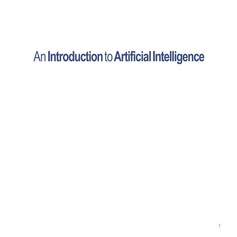 1.INTRODUCTION AI.pdf | Artificial Intelligence | Technology & Computing