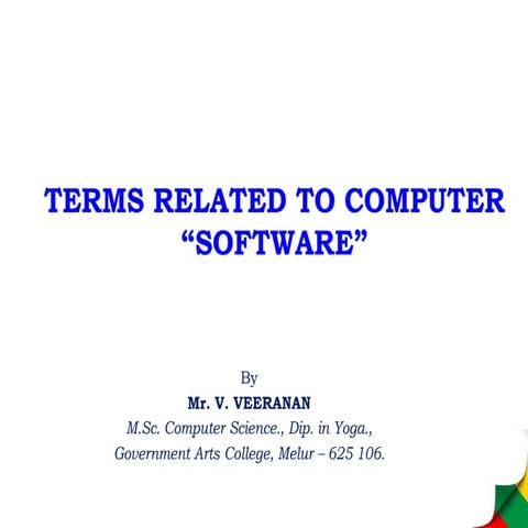 1.1.5 Terms related to Computer & 1.1.5.2 Software.ppt