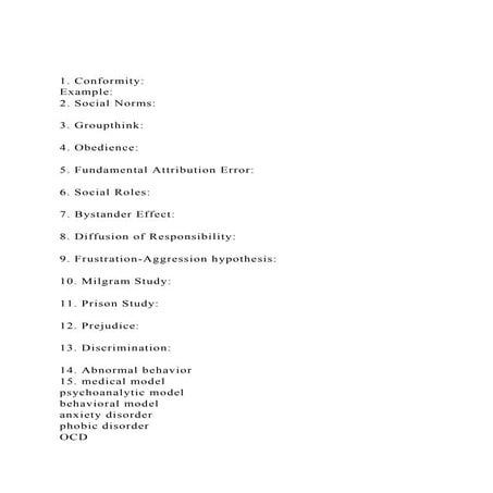 1. Conformity Example 2. Social Norms 3. Groupthink | DOCX | Mental ...
