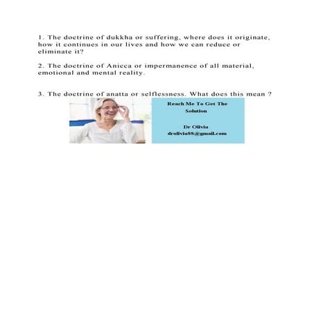 1. The doctrine of dukkha or suffering, where does it originate, how.docx